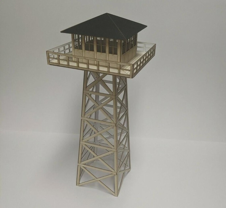 O Scale Forest Fire Watch Tower Kit - Laser Cut Model Train Scenery ...