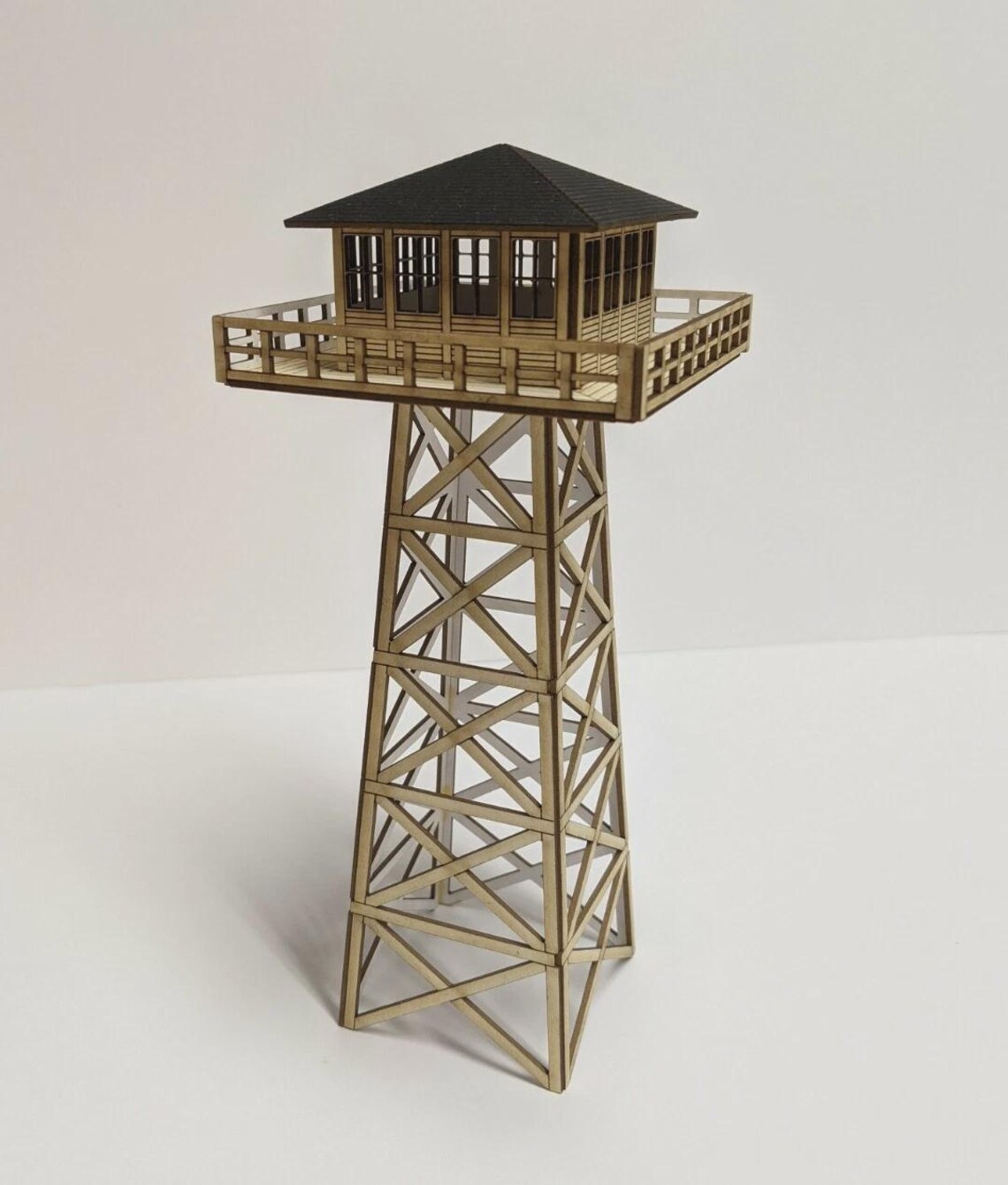 HO Scale Forest Fire Watch Tower Kit - Laser Cut Model Train Scenery ...