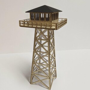 HO Scale Forest Fire Watch Tower Kit - Laser Cut Model Train Scenery ...