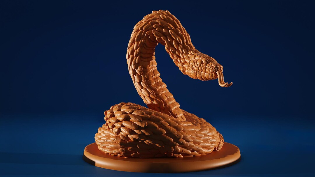 Giant Snake Miniature D&D Pathfinder TTRPG Tabletop Fantasy 3d-print - Etsy