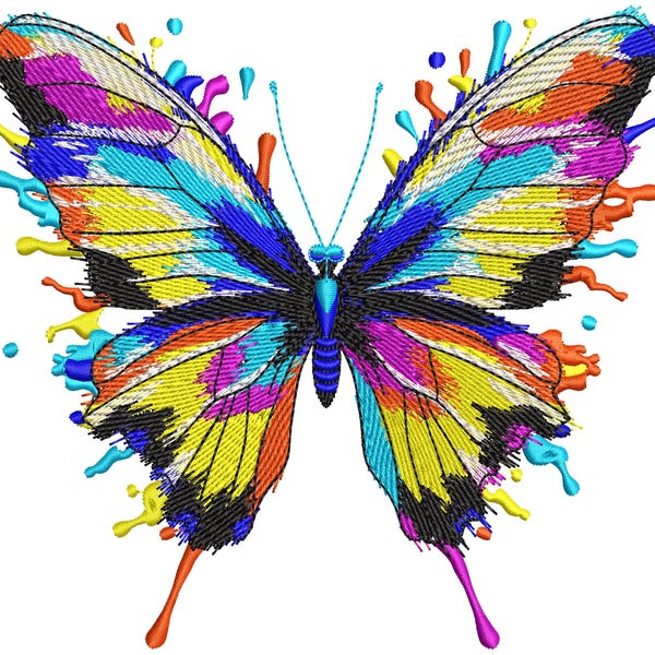 Butterfly Embroidery Design - Etsy