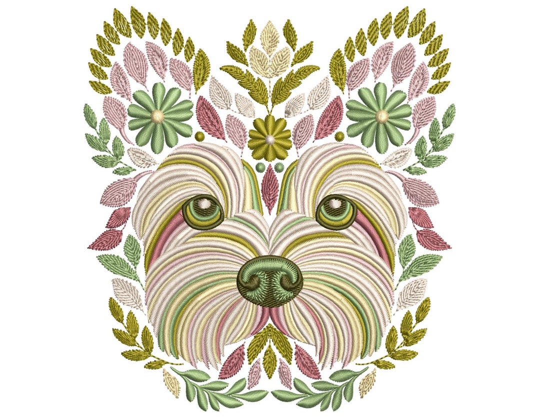 Yorkie Embroidery Design, Yorkie Pattern File PES, Yorkshire Terrier ...