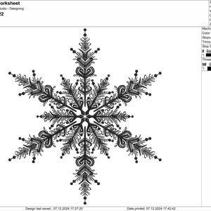 Snowflake Embroidery Design Set – 3 Sizes (XS, S, M), Snowflakes ...