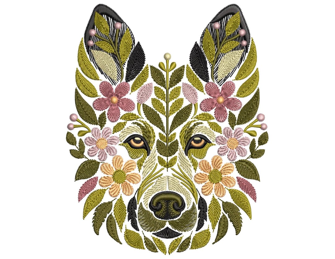 German Shepherd Embroidery Design, German Shepherd Puppy Machine ...