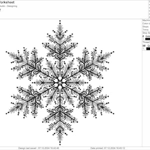Snowflakes Embroidery Design, Christmas Snowflakes Set in 4 Sizes ...