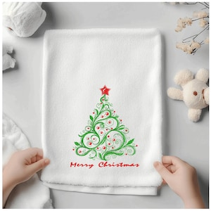Christmas Tree Embroidery Design, Festive Christmas Tree Embroidery ...