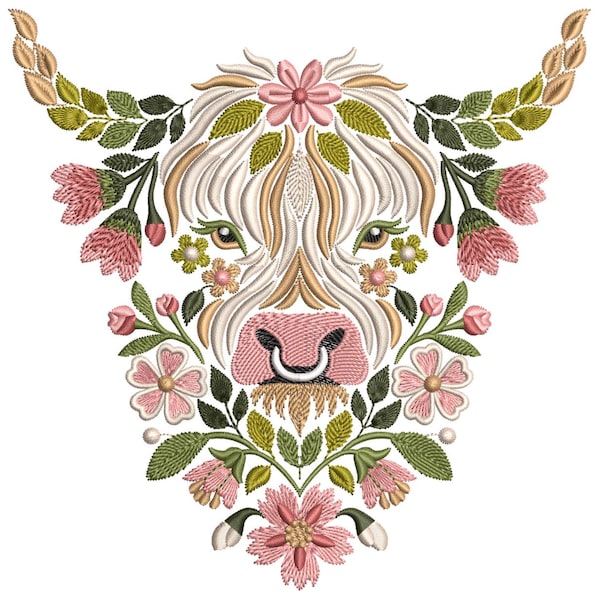 Cow Embroidery - Etsy