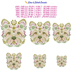 Yorkie Embroidery Design, Yorkie Pattern File PES, Yorkshire Terrier ...
