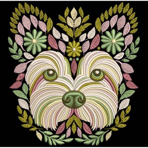 Yorkie Embroidery Design, Yorkie Pattern File PES, Yorkshire Terrier ...