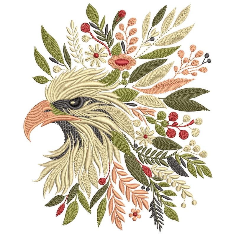 Embroidered Eagle - Etsy