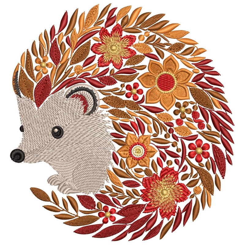 Hedgehog Embroidery - Etsy