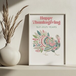 Floral Turkey Embroidery Design, Machine Embroidery Thanksgiving Turkey ...