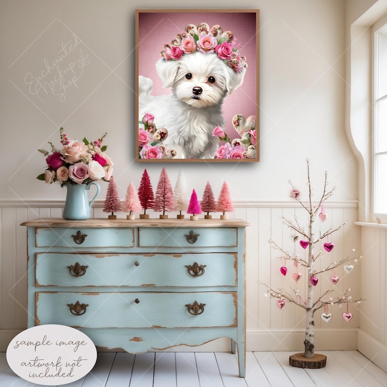 Valentine Den Blank Wall Cottage Mockup-farmhouse Cottagecore-jpg File ...