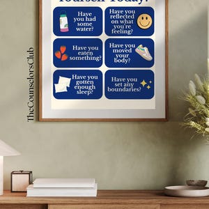 Mental Health Check in Print, Trendy Mental Health Poster, School ...