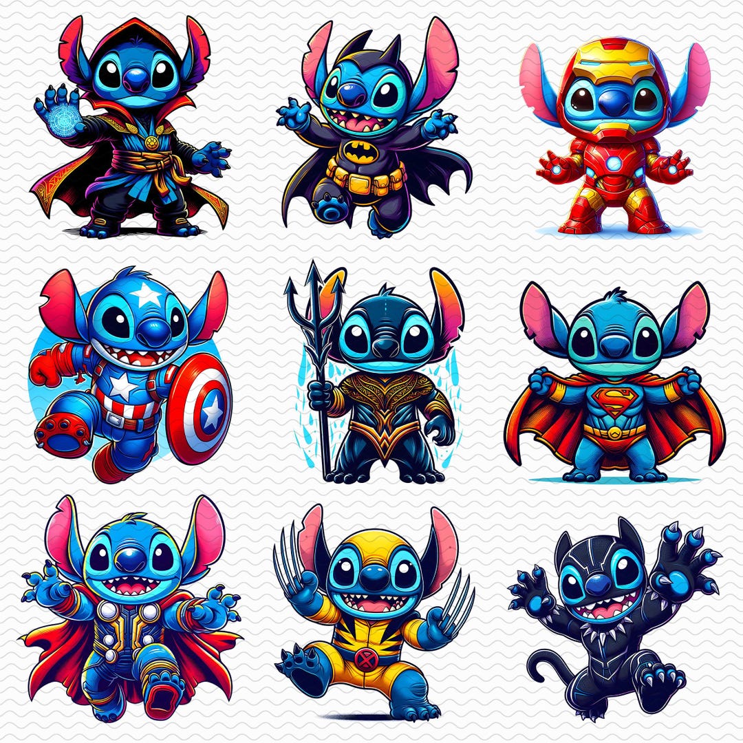 Stitch Hero Bundle PNG, Stitch Cosplay Hero Png, Stitch Cosplay Hero ...
