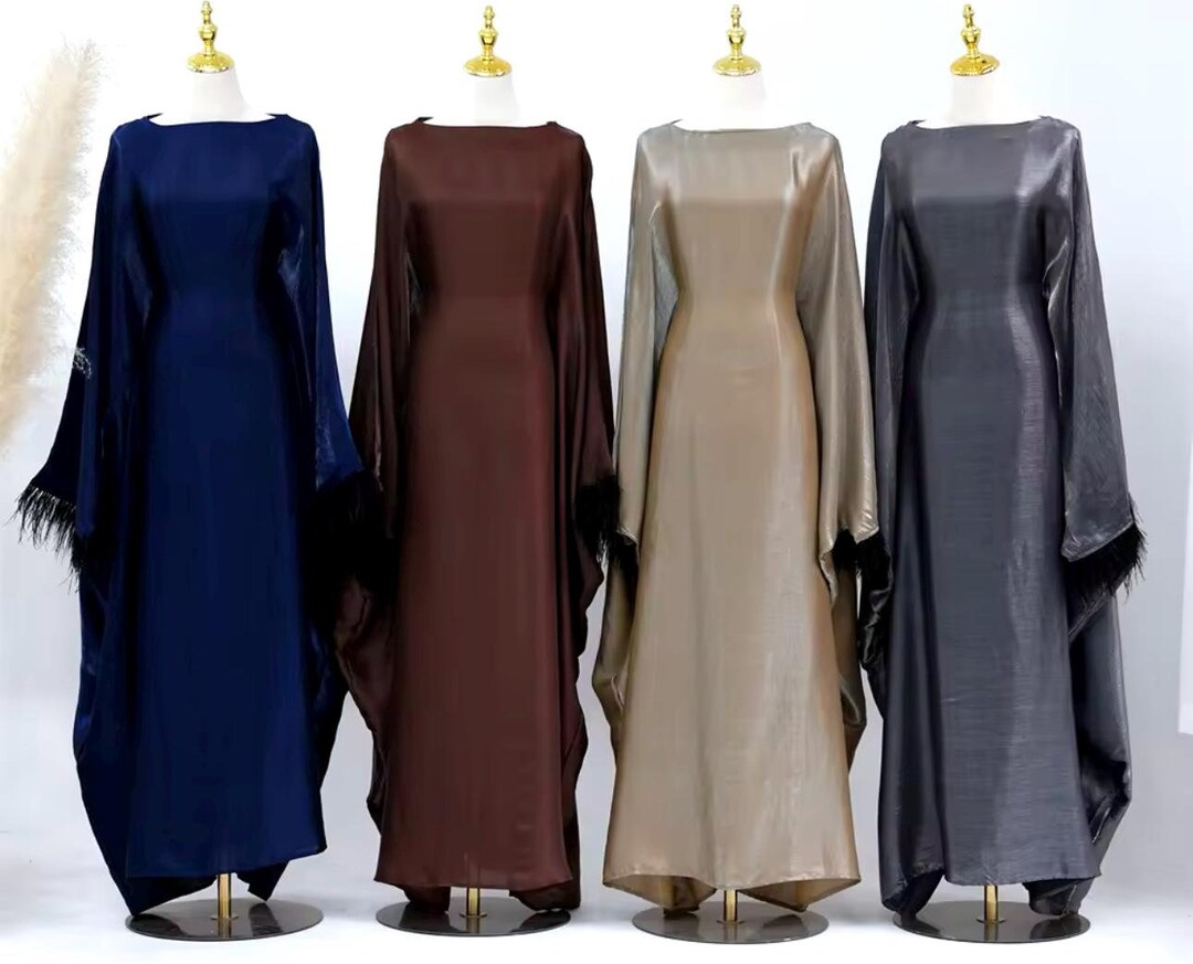 Feather Shiny Butterfly Abaya, Modest Dress, Ramadan Outfits, Abayas ...