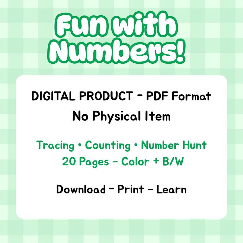 Fun With Numbers! | Printable Number Worksheets for Kids | 1-10 Tracing ...