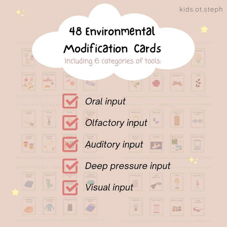 Sensory Routine Cards (sensory Diet Cards) and Environmental ...
