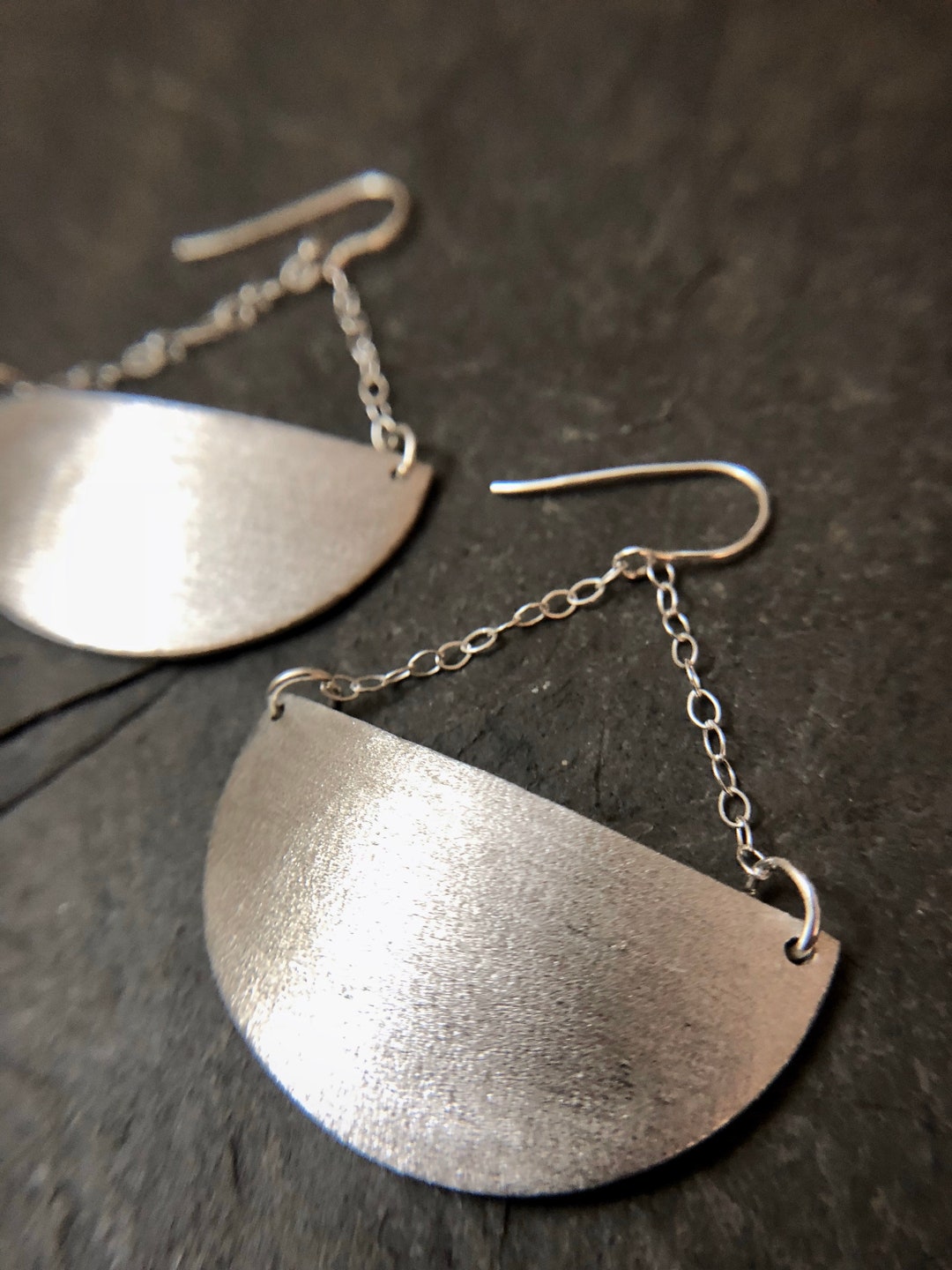 Silver Moon Collection Pendiente Media Luna, Pendientes Redondos ...