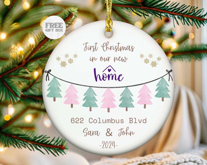 New Home Ornament Personalized First Home Christmas Ornament Our First ...