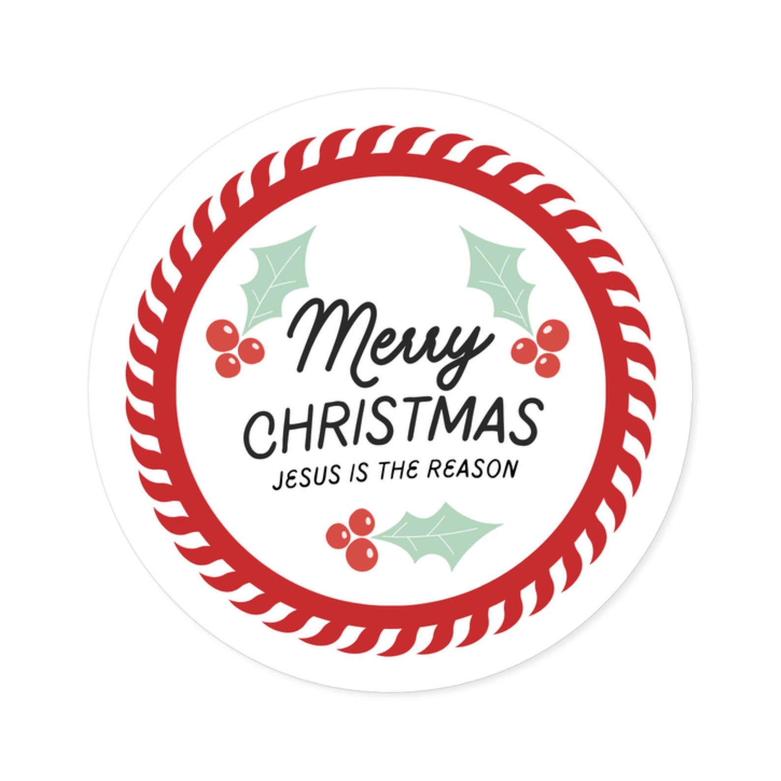 Merry Christmas Stickers, Jesus Stickers, Round Stickers, Indooroutdoor ...
