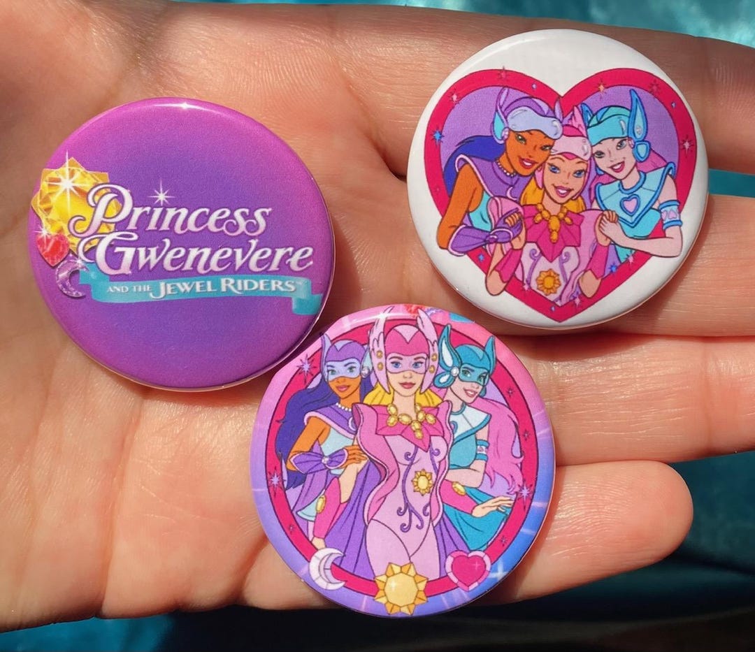 Set of 3 90s Princess Gwenevere 1.5" Pinback Buttons - Cute Girly ...