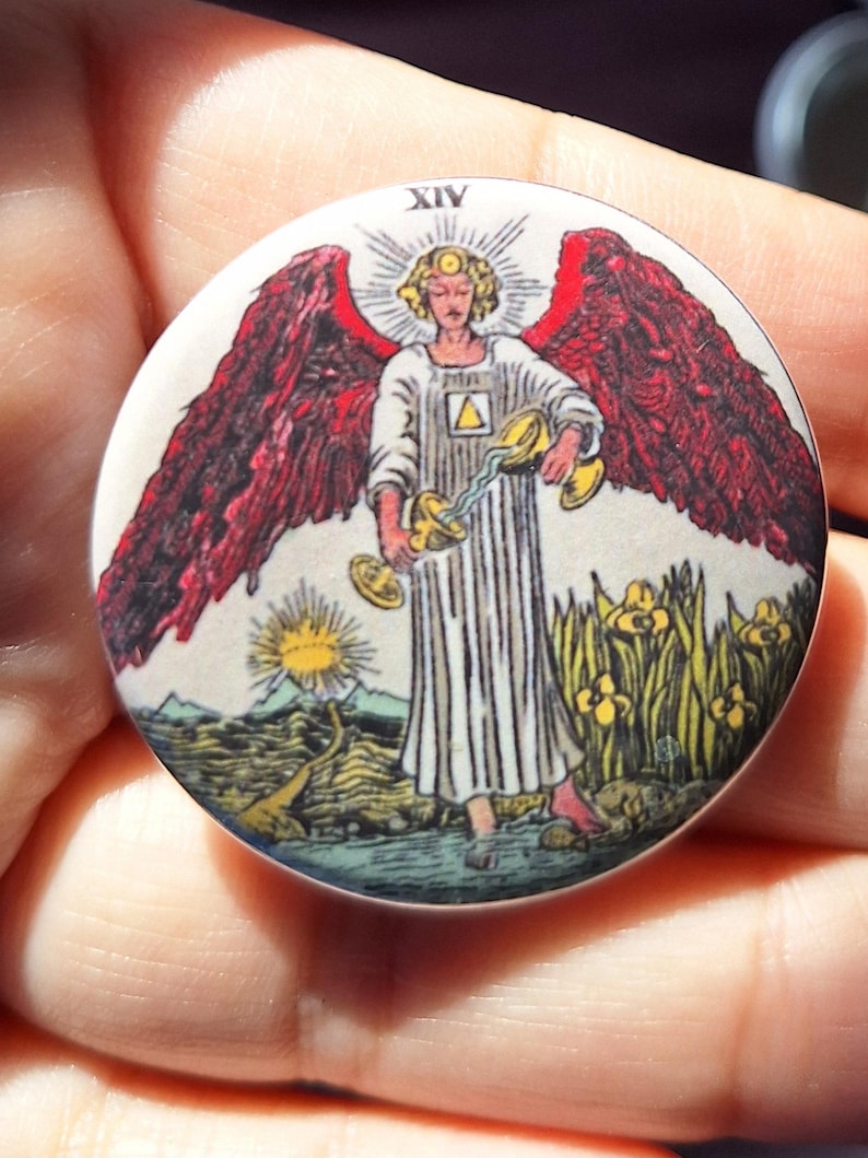 Set of 4 Major Arcana Tarot Deck 1.5" Pinback Buttons Cute Magic ...