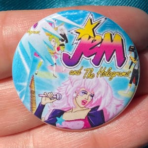 Set of 4 Jem & the Holograms Inspired 1.5" Pinback Buttons - 1.5" Cute ...