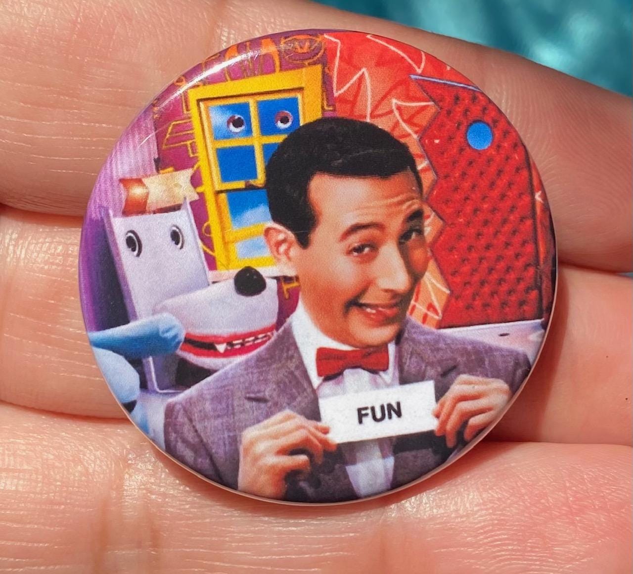 Set of 4 Pee Wee Herman 1.5 Pinback Buttons Retro TV Show Gift ...