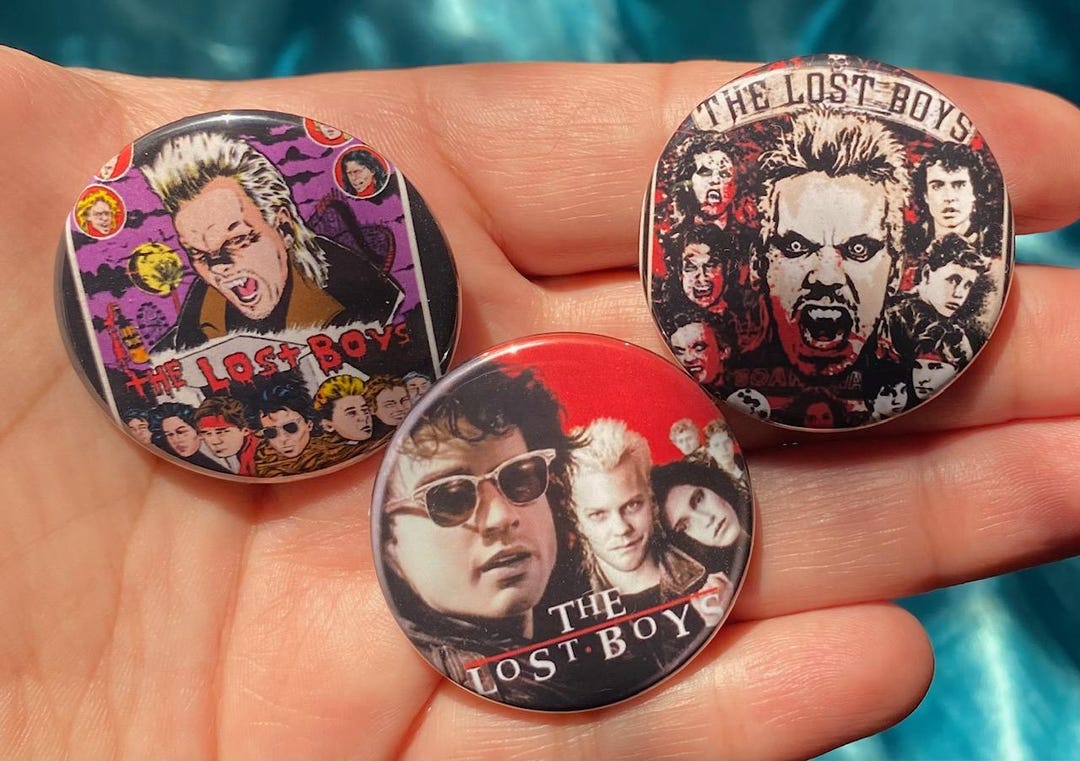 Set of 3 80s Lost Boys 1.5" Pinback Buttons - Retro Movie Gift - Gen-x ...