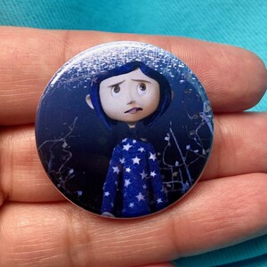 Set of 4 Coraline Inspired 1.5" Pinback Buttons - 1.5" Cute Girly ...
