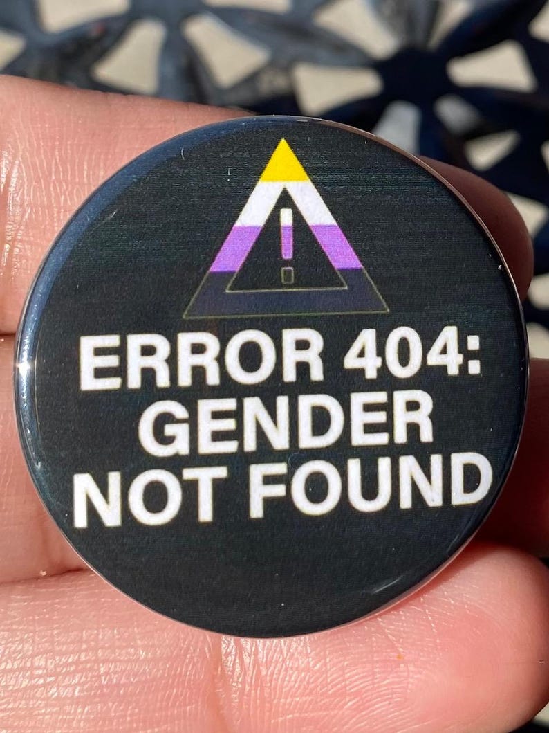Set of 4 Bold Non Binary 1.5" Pinback Buttons | Nonbinary Pride Pins ...