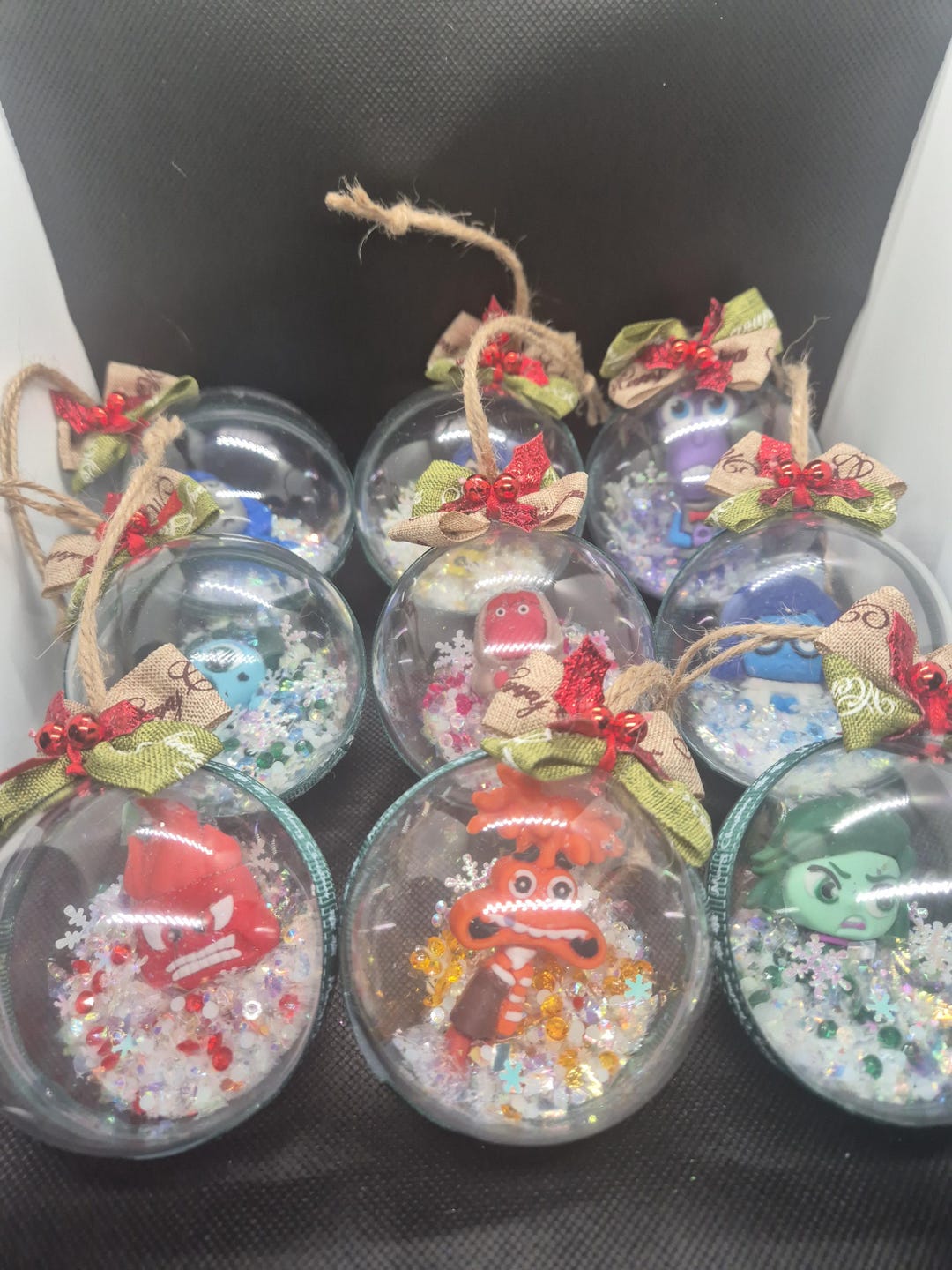Disney Inside Out 2 Set of 9 Christmas Bauble - Etsy