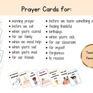 Children's Prayer Cards - Editable - Etsy