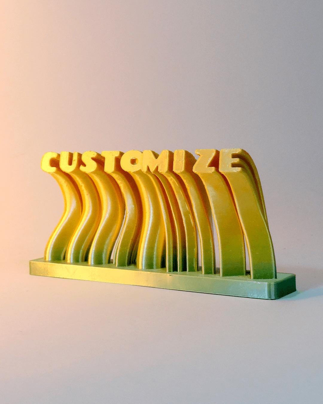 3D Printed Customizable Crazy Letters - Etsy