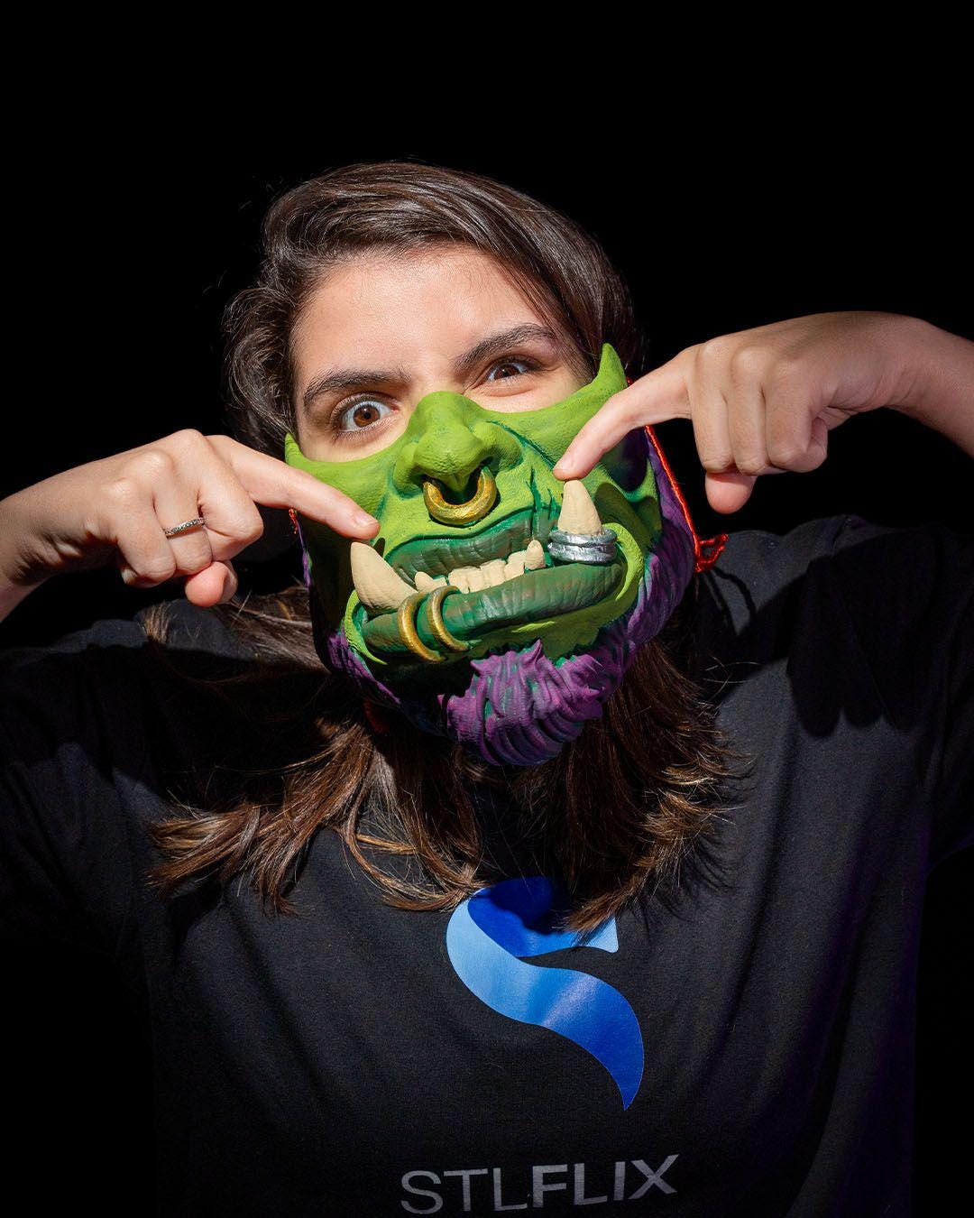 3D Printed Orc Mask - Etsy