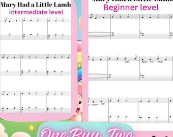 Mary Had A Little Lamb Easy Piano Sheet Music, Digital Downloadable ...