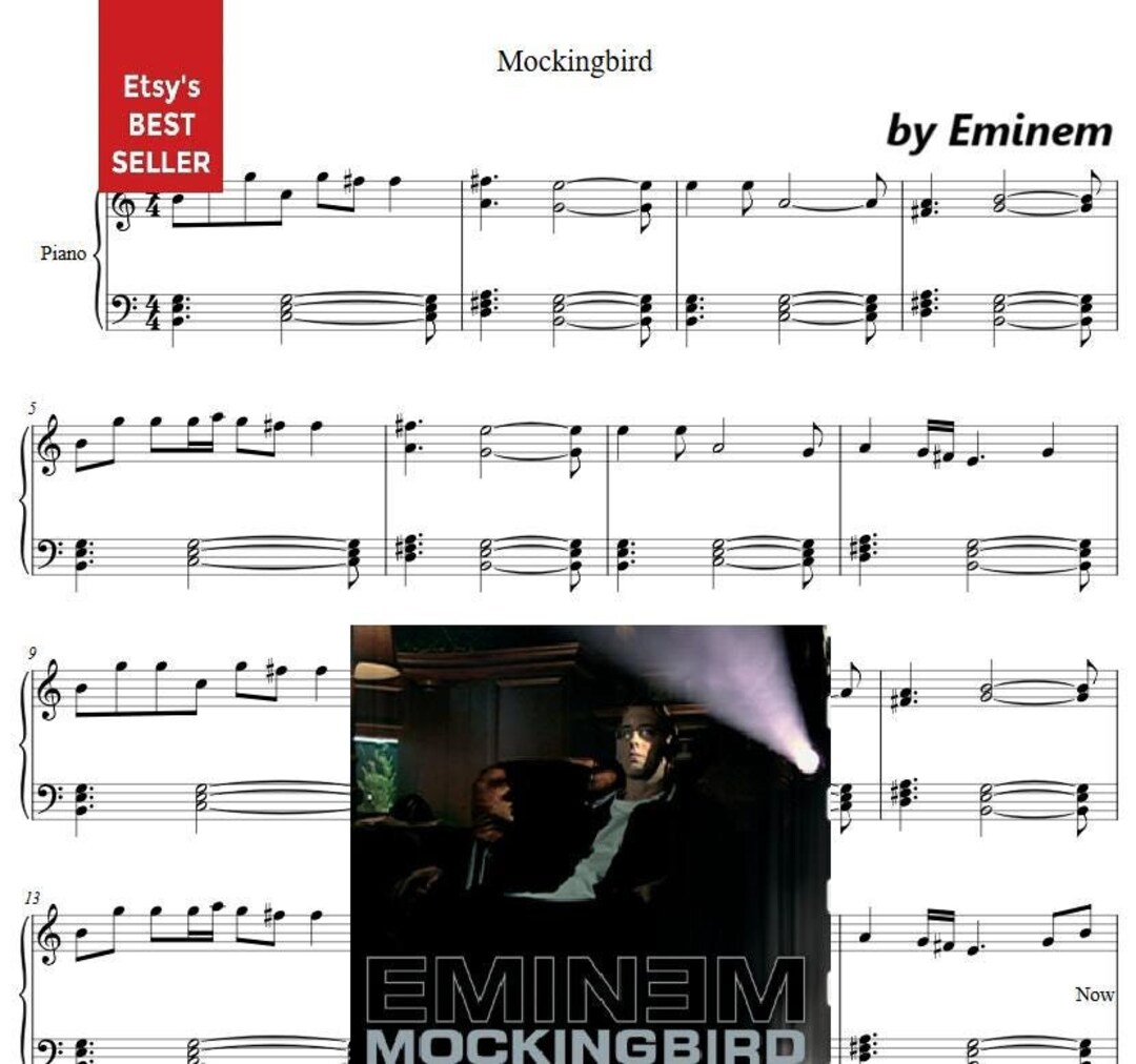 Mockingbird Piano Sheets 2 Pages Digital Download, Printable Music ...