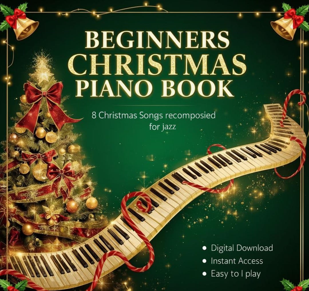 Easy Christmas Piano Book · 8 Jazz Style Holiday Songs· Digital Sheet ...