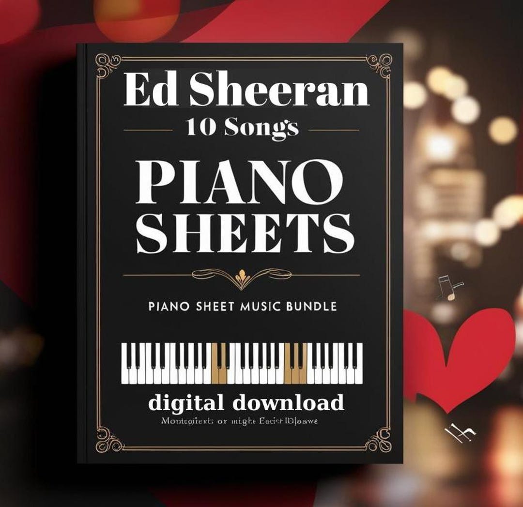 10 Ed's Songs Piano Sheets Pages Digital Download, Printable Music ...