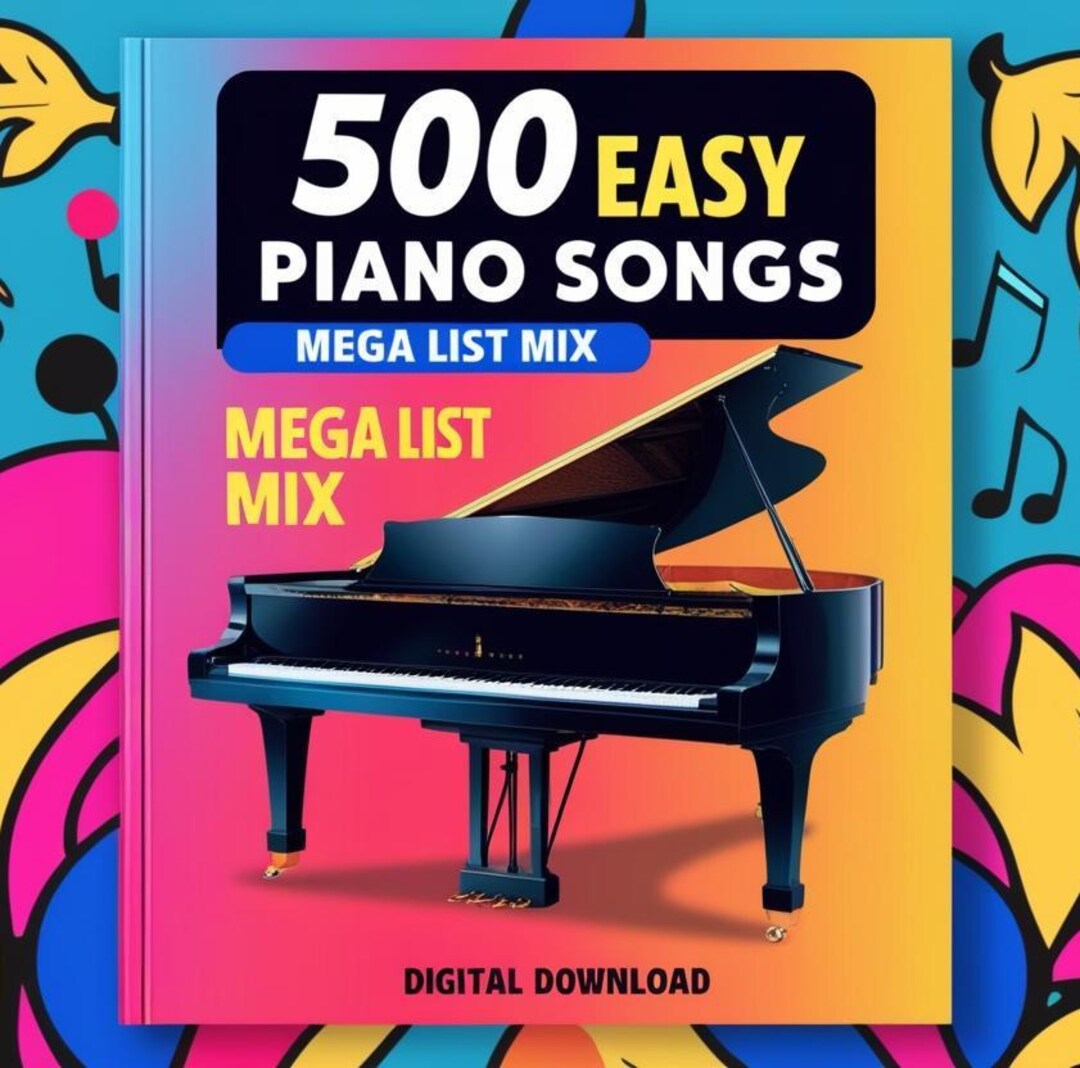 500 Easy Piano Sheet Music Bundle: Beginner Classical Songs (digital ...
