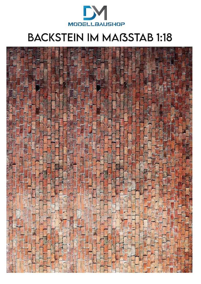 Brick Wall Decal Diorama Model Building 1:18 - Etsy