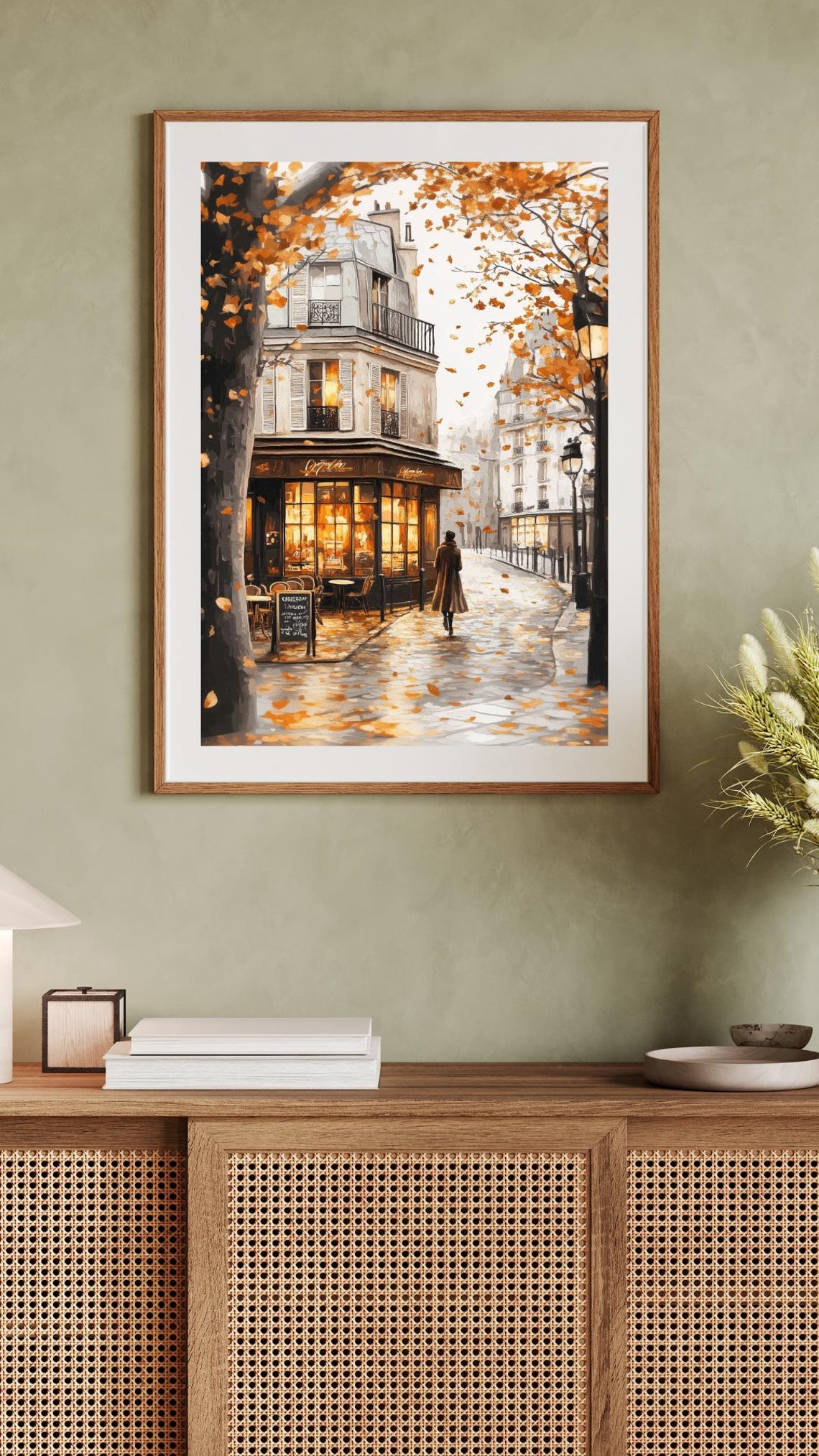 Autumn in Montmartre Paris Wall Art Print | Cozy Fall Street Scene ...