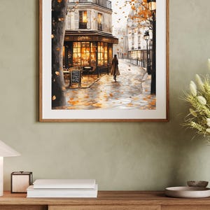 Autumn in Montmartre Paris Wall Art Print | Cozy Fall Street Scene ...