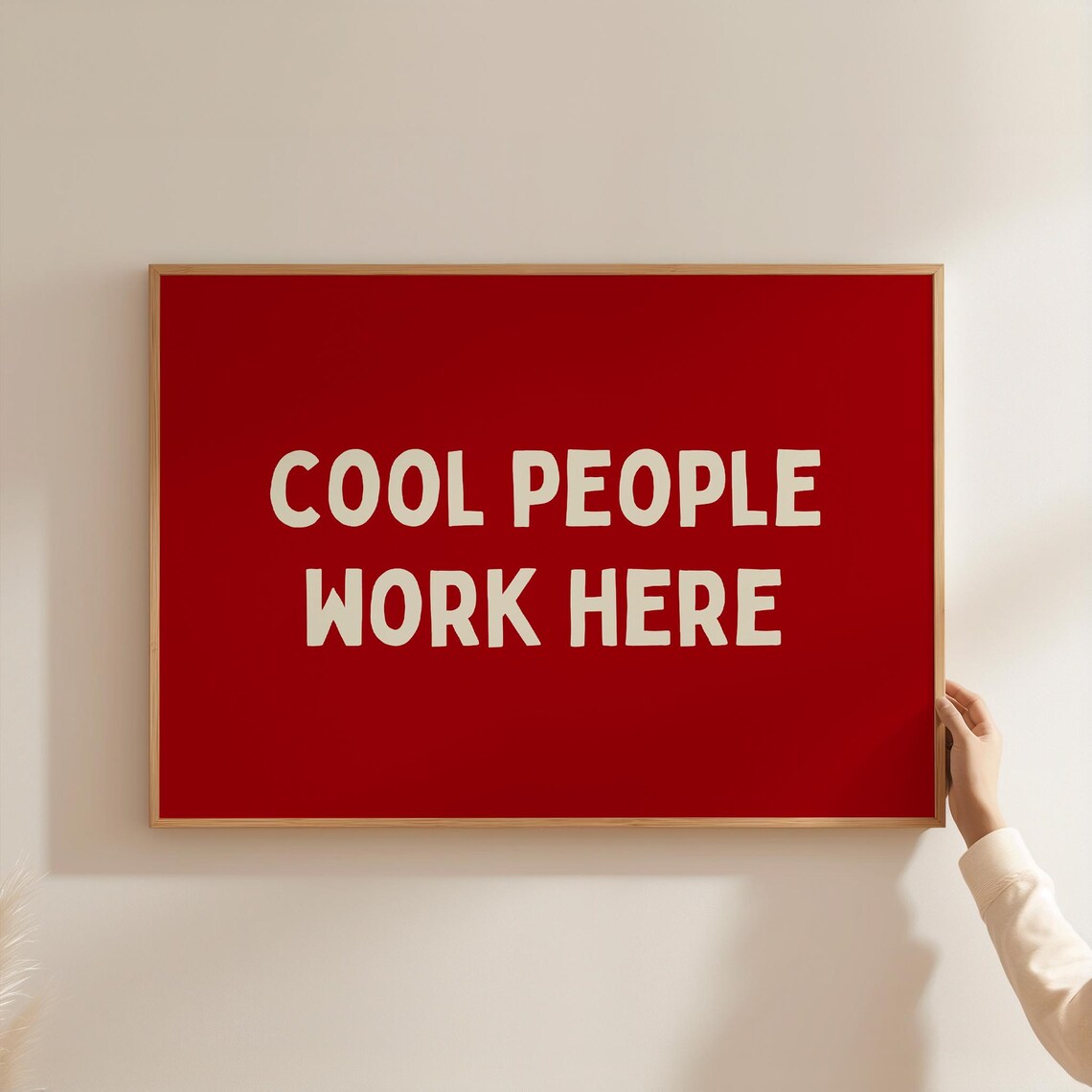 Office Poster, Cool People Work Here Print, Funny Office Wall Art ...