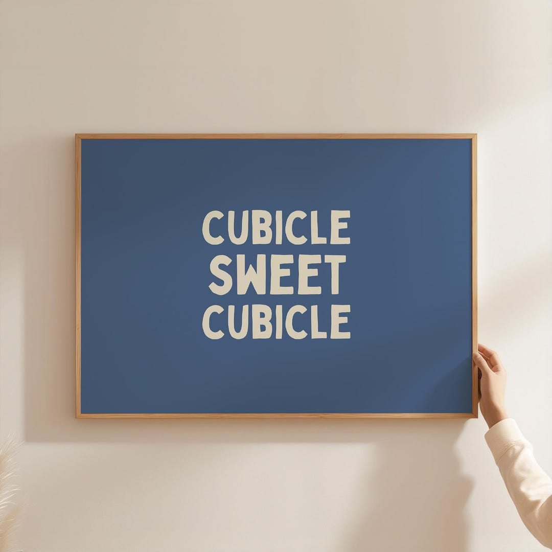 Cubicle Sweet Cubicle Print, Office Poster, Workplace Decor, Desk Sign ...