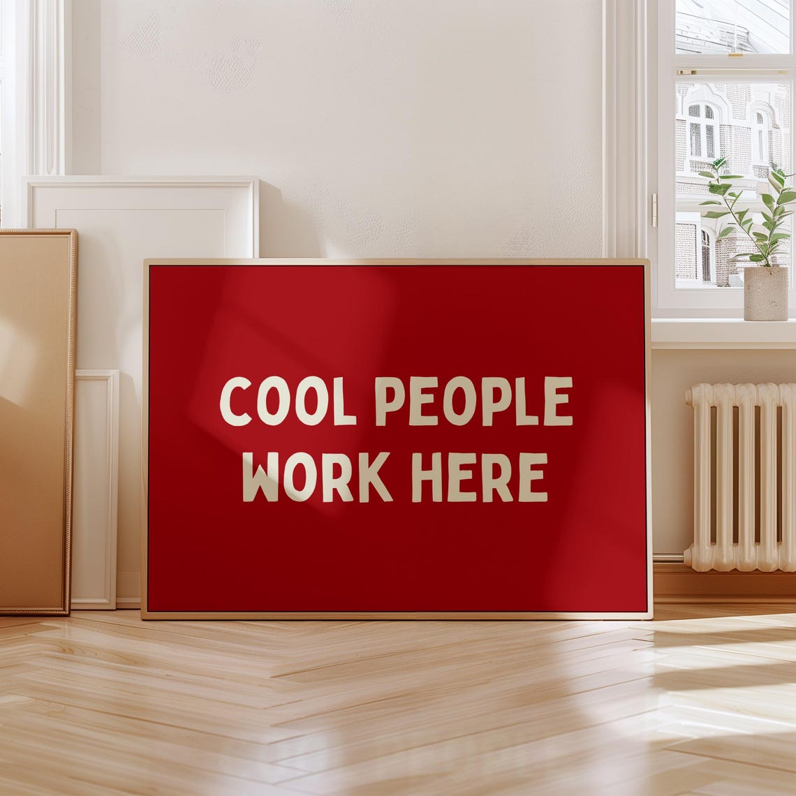 Office Poster, Cool People Work Here Print, Funny Office Wall Art ...