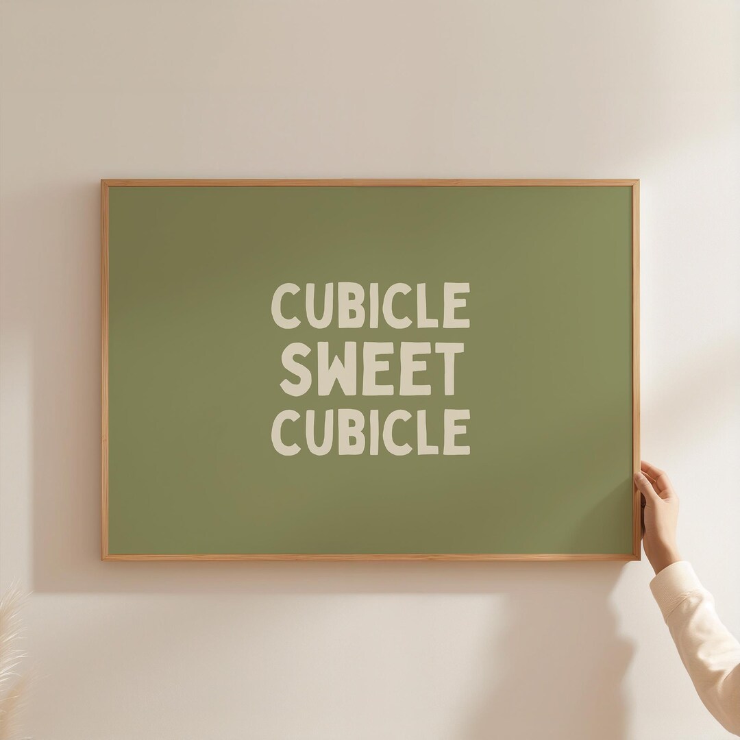 Cubicle Sweet Cubicle Print, Office Poster, Workspace Decor, Desk Sign ...
