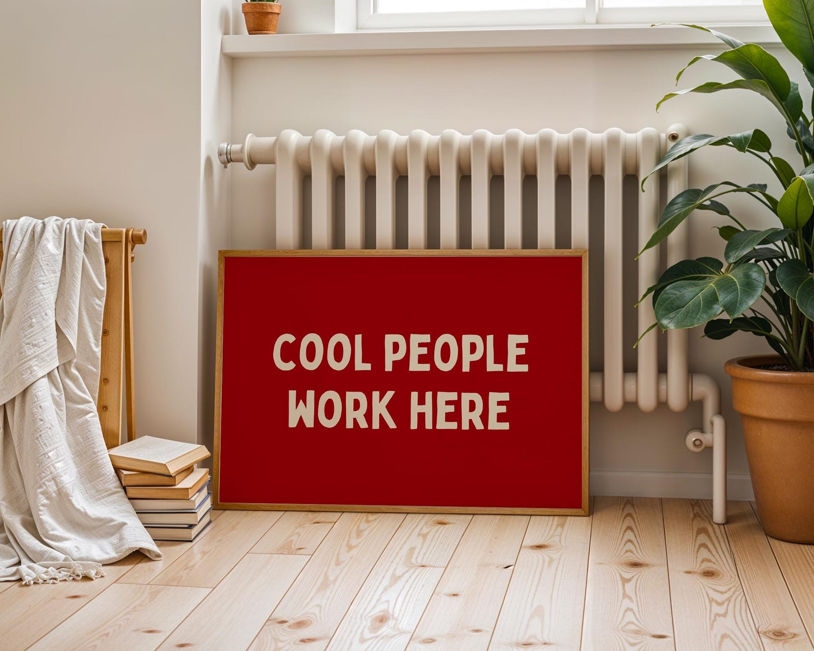Office Poster, Cool People Work Here Print, Funny Office Wall Art ...