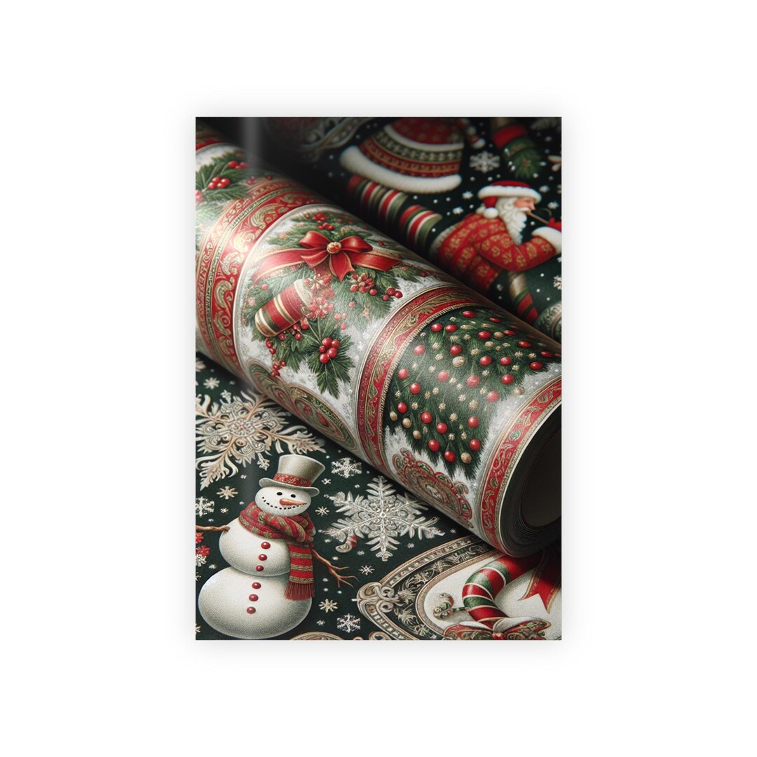 Wrapping Paper Roll, Christmas Gift Wrap, Holiday Present Packaging ...